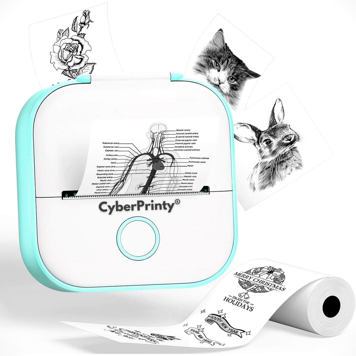 CyberPrinty® Mini Portable Printer, Bluetooth Label Printer – YourWorldShop